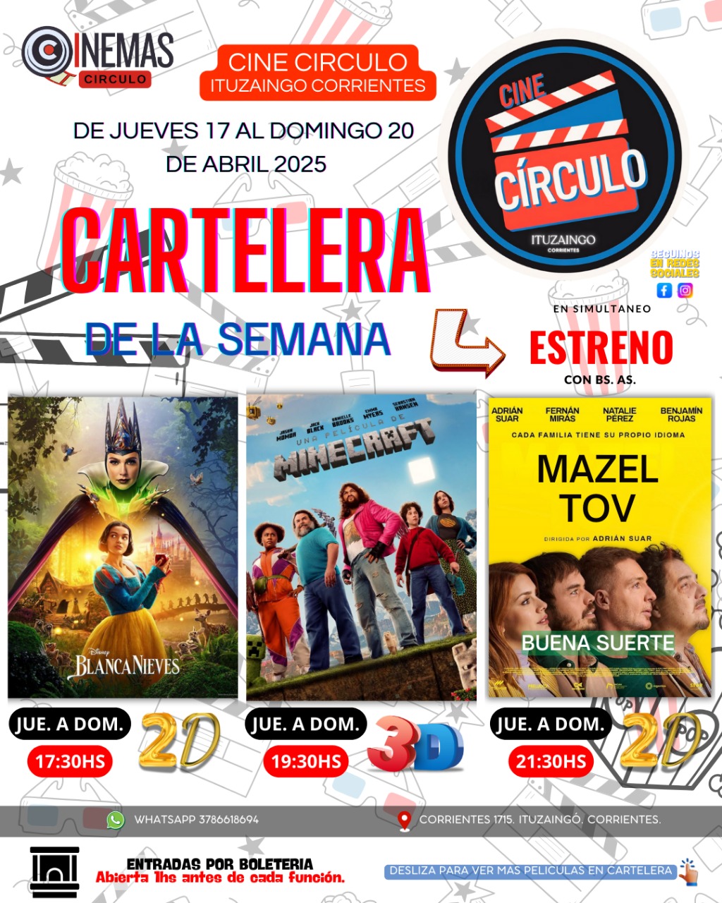 Regreso del Cine al Centro Cultural de Ituzaingó - Ciudad Ituzaingó